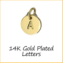 14K Gold Plated Sterling Silver Letters – Wholesale Beads