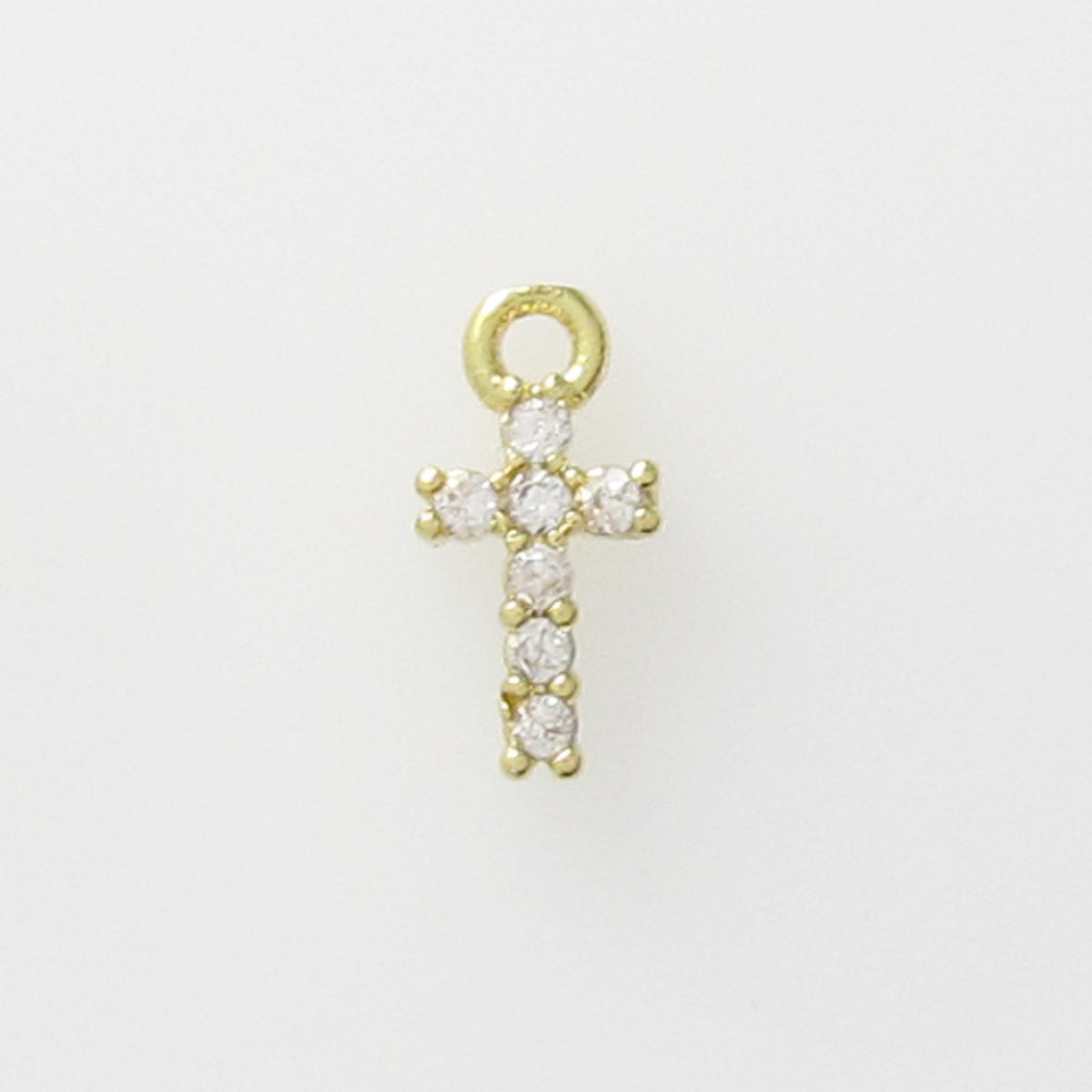 Metal 8mm cross diamantes NF Gold 4pcs – Wholesale Beads