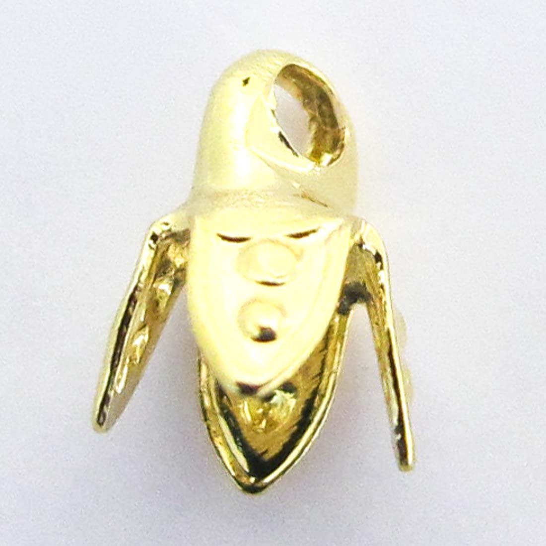 Metal 4mm flower bail bell capNF GLD 20p – Wholesale Beads