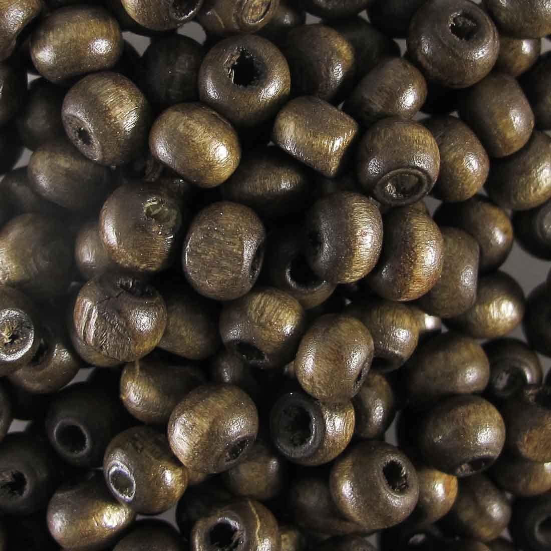Wood 6mm rnd slate 20g / 300p – Wholesale Beads