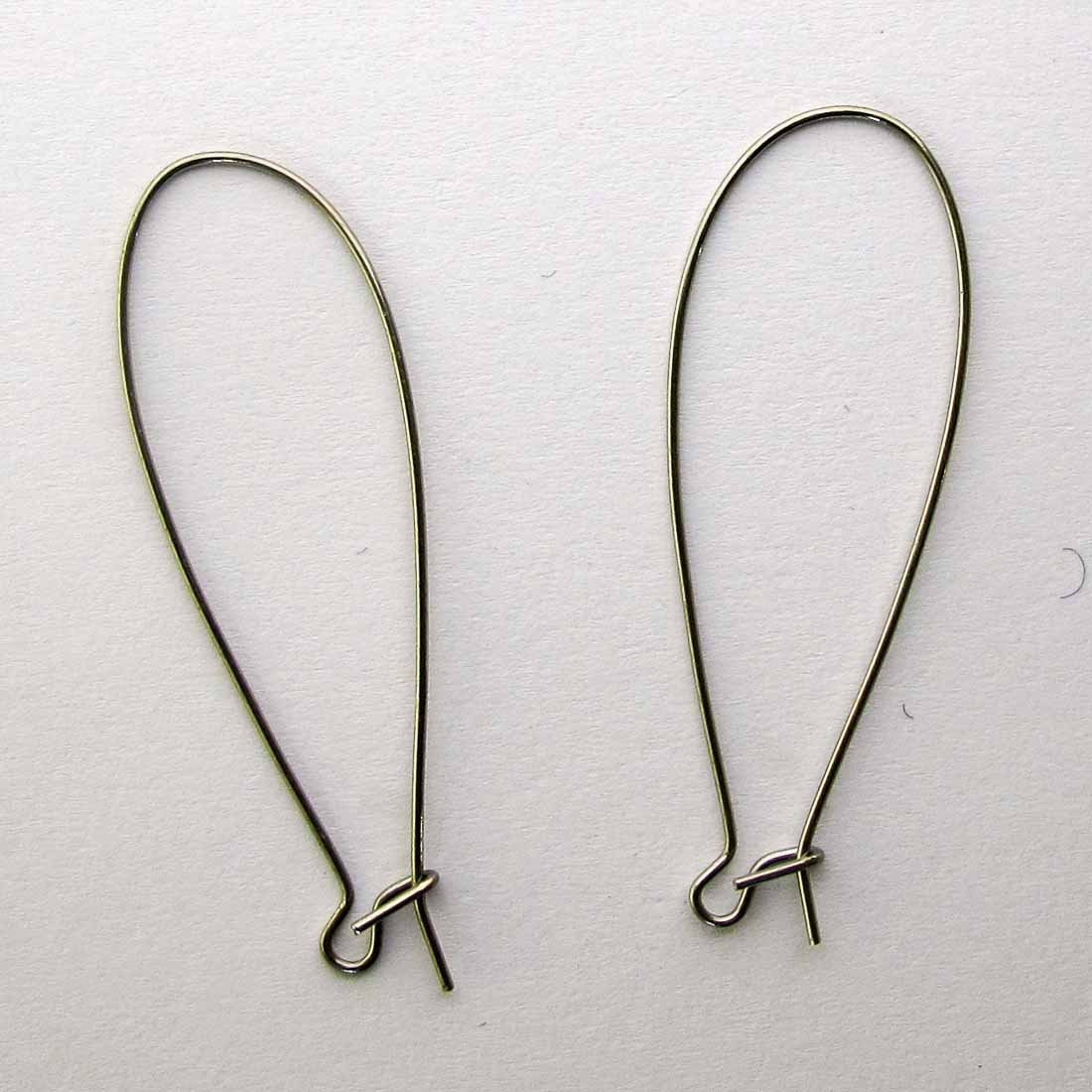 Metal 50mm kidney wire SURG 10pcs – Wholesale Beads