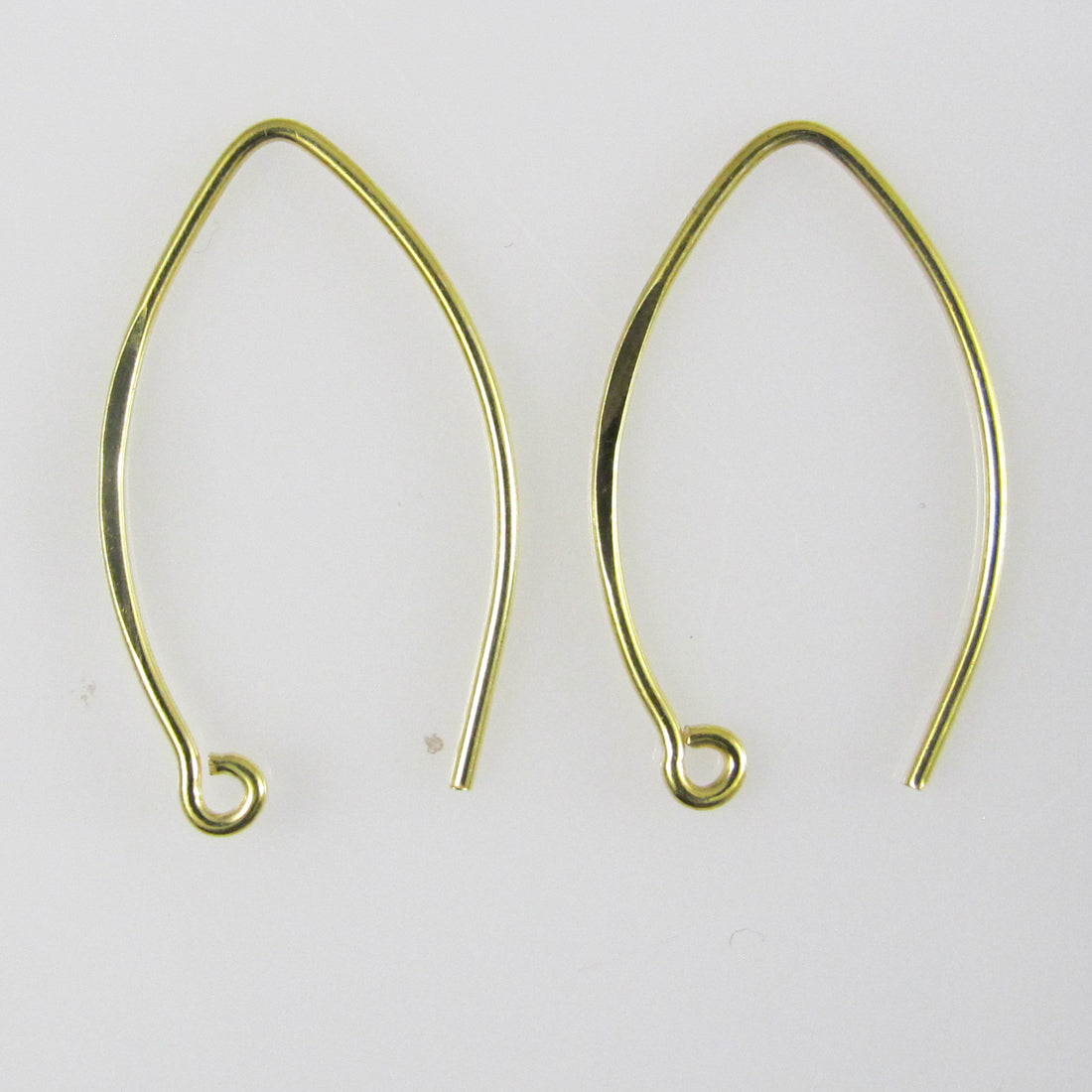 14K Gold Sterling sil 25mm oval hook 2p – Wholesale Beads