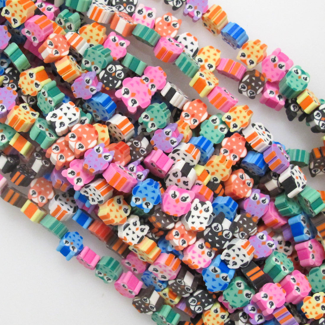 clay / fimo 10mm Owls multi colours 36pcs – Wholesale Beads
