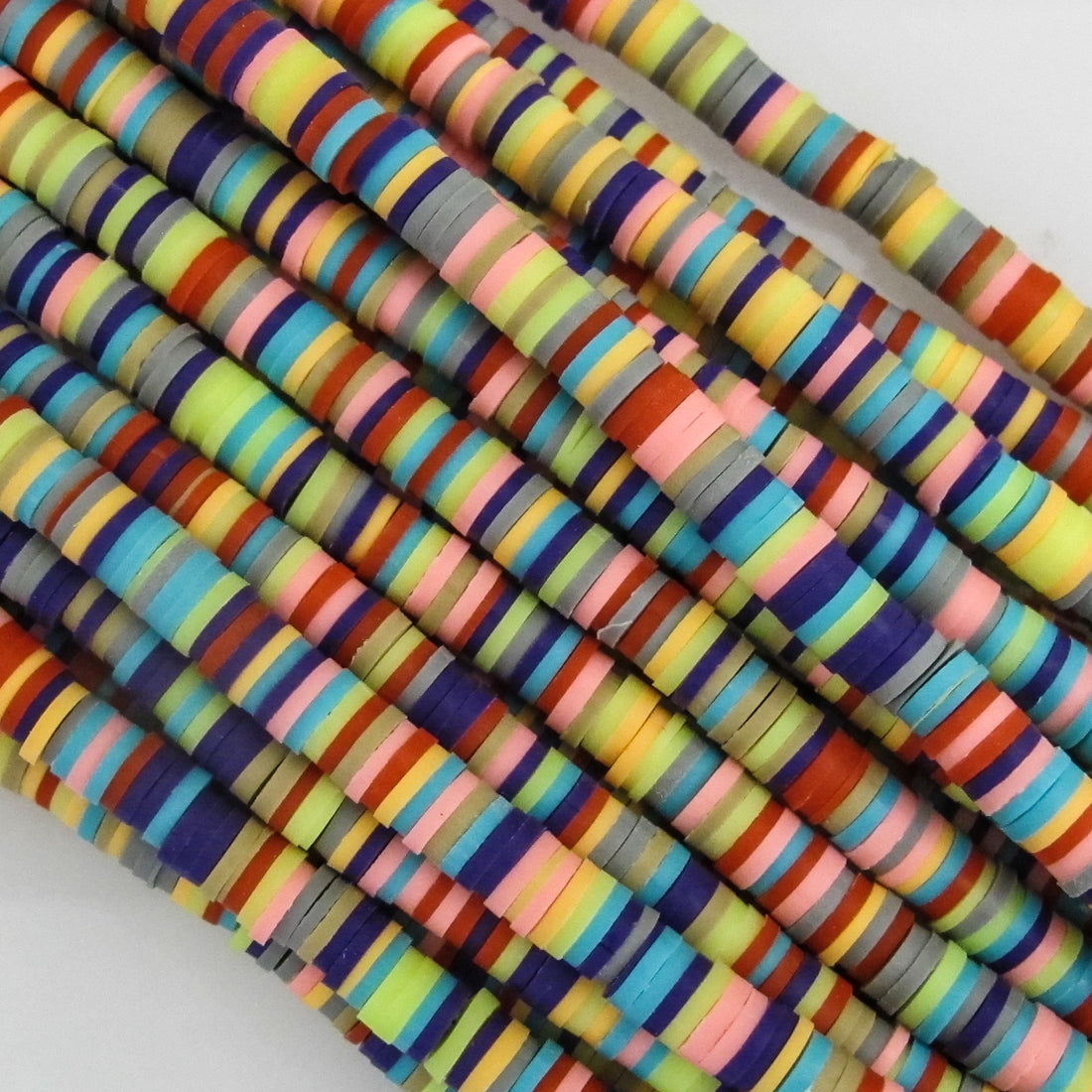 Clay 6mm heishi acid mixed carnival 40cm – Wholesale Beads
