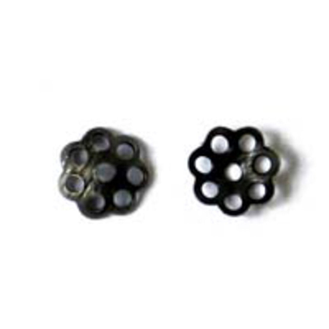 Metal 6mm bell cap black 100pcs – Wholesale Beads